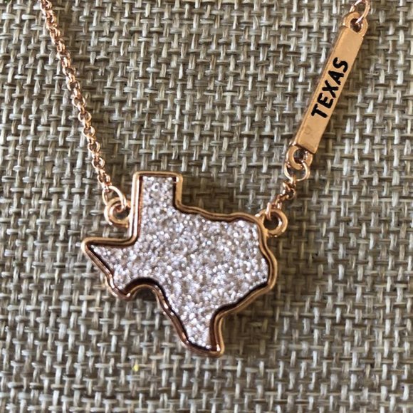 Jewelry | Rose Gold Texas Shape Necklace | Poshmark
